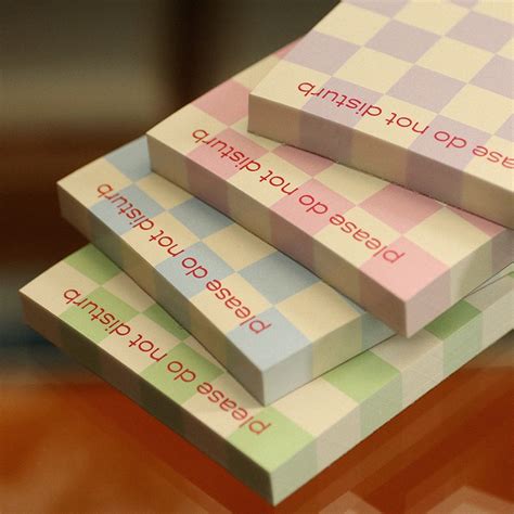 Checkerboard 80sheets Memo Pad Notes Note Pad Do Not Disturb Cute