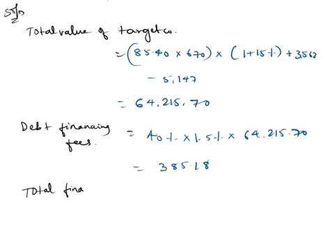 SOLVED What Is The Enterprise Value Of The Target Company Using The Average EV EBITDA