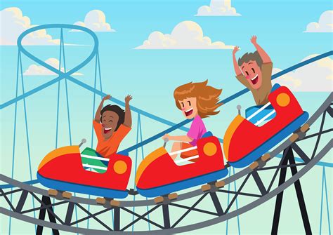 Cartoon Roller Coaster That Only Goes Up