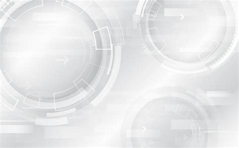 프레젠테이션 또는 배너를 위한 추상 하이테크 커뮤니케이션 다양한 기술 요소가 있는 공상 과학 회색 배경 과학 개념 그림자와 선이 있는 원 0명에 대한 스톡 벡터 아트 및