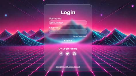 Glassmorphism Login Page With Html And Css Youtube