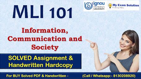 IGNOU MLI Solved Assignment English Medium My Exam Solution