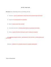 AP CSP Study Guide Docx AP CSP Study Guide Directions Know All Meanings And Uses Of