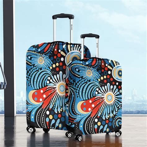 Australia Aboriginal Luggage Cover Traditional Australian Aboriginal