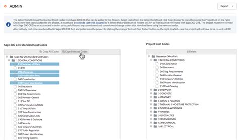 Add Sage 300 Cre Standard Cost Codes To A Project Procore