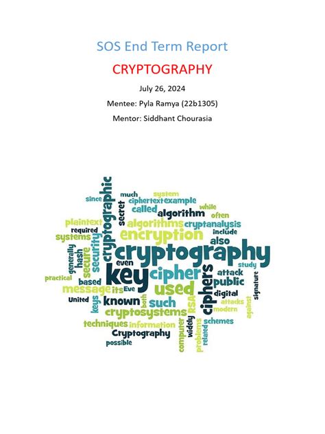 Sos End Term Report Pdf Cryptography Encryption