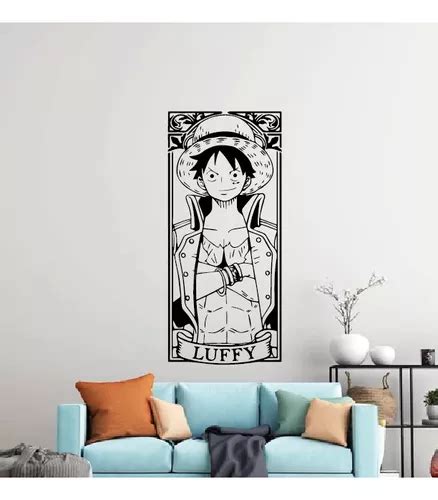Vinil Decorativos One Piece Luffy Pegatinas De Pared Negro Meses Sin