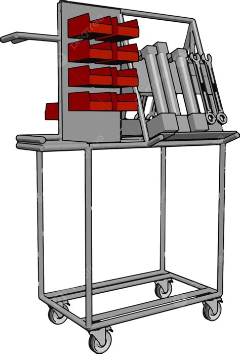 Vector Illustration Of Tool Carts On A White Background Vector Spring