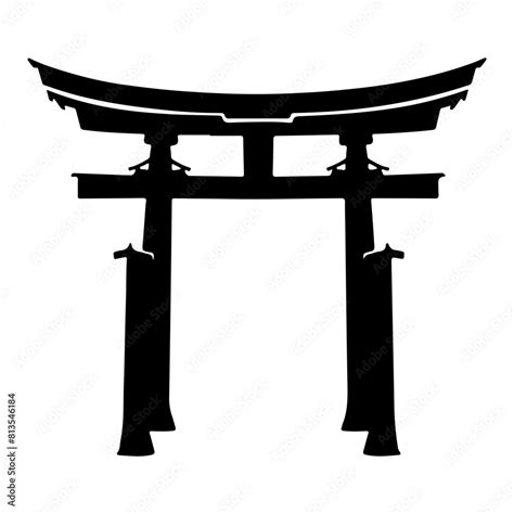 Torii Gate Svg Vector Illustration Stock Vector Adobe Stock