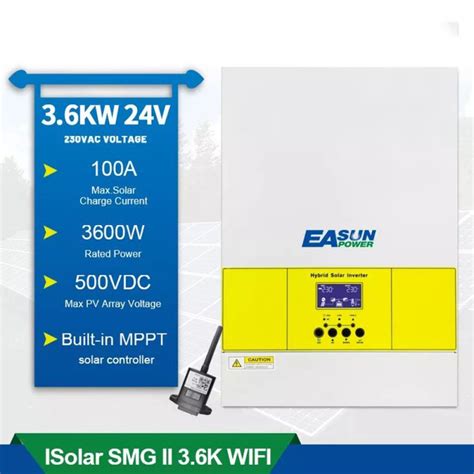 Easun Power 3600w 24v Solar Inverter Mppt 100a Solar Charger 220v Pure Sine Wave Off Grid