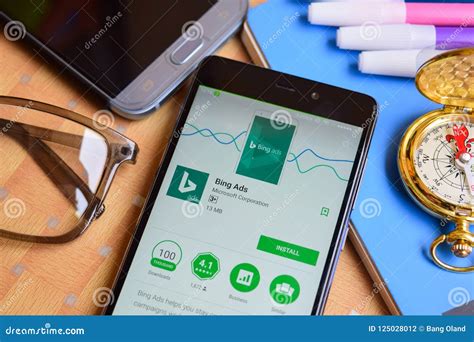 Bing Ads Dev Application On Smartphone Screen Editorial Photography Image Of