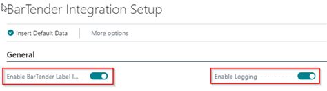 Bartender For Business Central Integration Setup