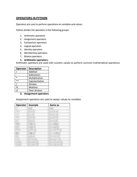 Solution Operators In Python Studypool