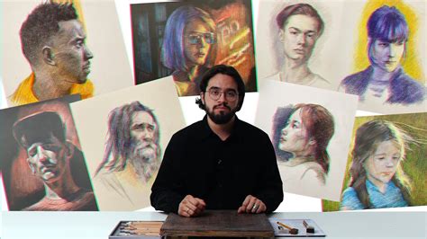 Промо онлайн курса «Портреты цветными карандашами Как нарисовать