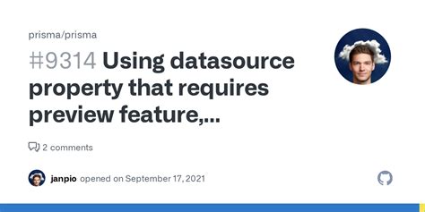 using datasource property that requires preview feature highlights
