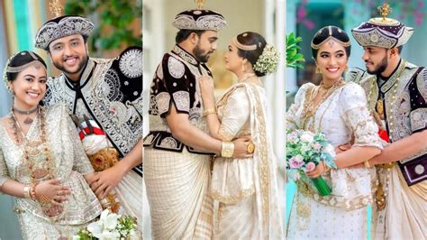Sri Lankan Traditional Wedding Couple Outfit Designs Wedding Couple