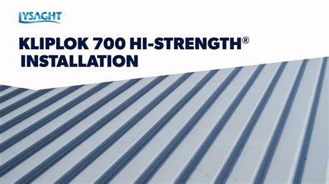 Using Lysaght Klip Lok 700 Hi Strength® Roof Sheeting Youtube