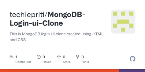 github techiepriti mongodb login ui clone this is mongodb login ui clone created using html