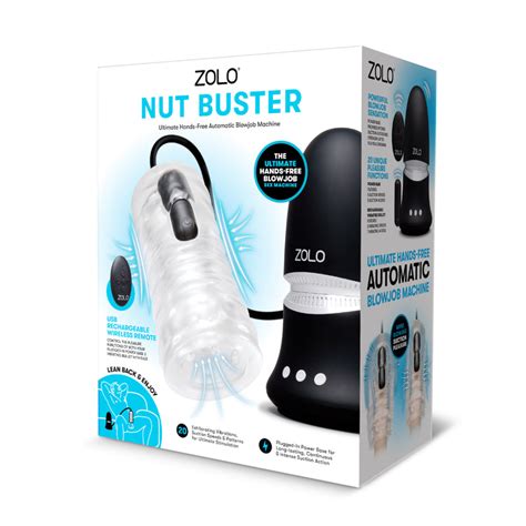 Zolo Nut Buster Hands Free Automatic Blowjob Machine With Remote Black