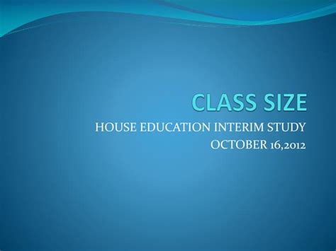 Ppt Class Size Powerpoint Presentation Free Download Id2034303