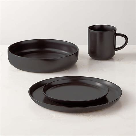 Hyacinth Black Dinnerware Set Cb2