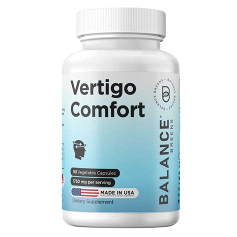 Vertigo Relief Supplement 1750mg 90 Capsules Natural Support For Motion Sickness Dizziness