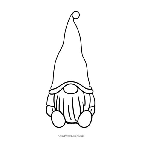 How To Draw A Gnome Step By Step Tutorial Artsy Pretty Colors