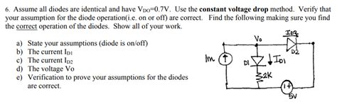 solved 6 assume all diodes are identical and have vdo 0 7v