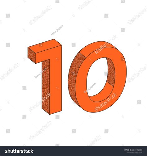 Numeric Digit Illustration Isolated White Background Stock Illustration