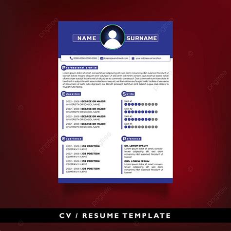 Editable Stylish Resume Cv Template Template Download On Pngtree