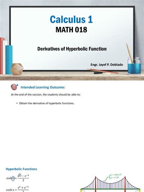 math 018 topic 8 module 4 derivatives of hyperbolic and inverse