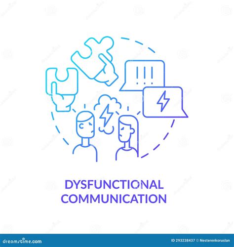 Gradient Icon Dysfunctional Communication Concept Stock Vector Illustration Of Impact