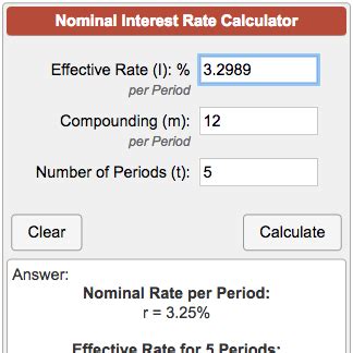 Nominal Interest Rate Calculator