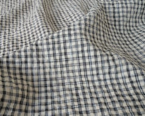Newspaper Plaid Pixie Linen Blend Lyrical Fabrics