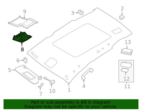 2015 2017 Nissan Murano Map Lamp Assembly 26430 5ac2a Nissan Parts