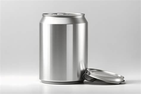 색 알루미 캔 모 빈 금속 소다 캔 색 배경에 고립 된 3d 렌더링 프리미엄 Ai 생성 벡터