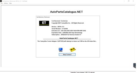 Caterpillar Electronic Technician Cat Et 2022a Factory Password