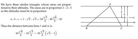 The Distance From Point A To The Line Segment Bc Is 10 Cm Two Lines L