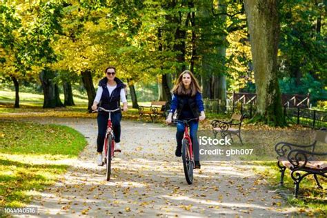 건강 한 라이프 스타일도시 공원에 자전거를 타고 하는 사람들 2명에 대한 스톡 사진 및 기타 이미지 2명 가을 가족 Istock
