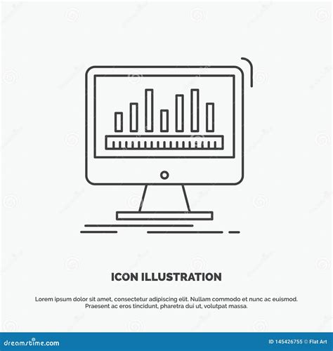 Analytics Processing Dashboard Data Stats Icon Line Vector Gray Symbol For Ui And Ux