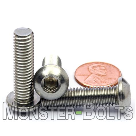 Bulk M8 1 25 Button Socket Cap Screws Stainless A2 18 8 Monster Bolts