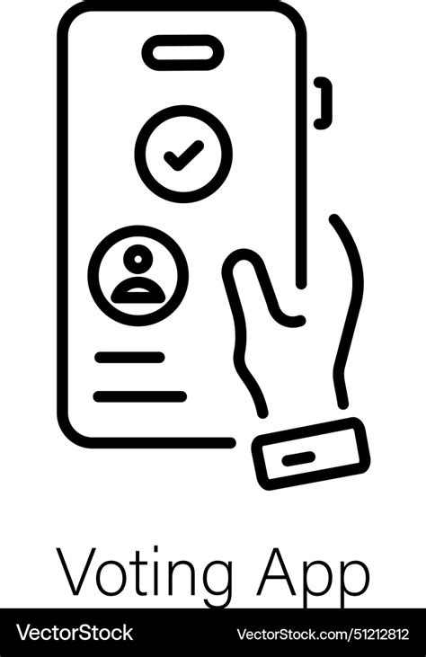 Voting App Royalty Free Vector Image Vectorstock