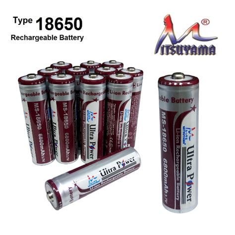 Jual Baterai Display Putar Baterai 18650 6800 Mah 3 7v Mitsuyama Battery Li On Rechargeable