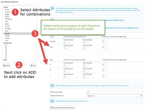 How To Use The Product Combinations Generator In Prestashop 16 Web Hosting Hub