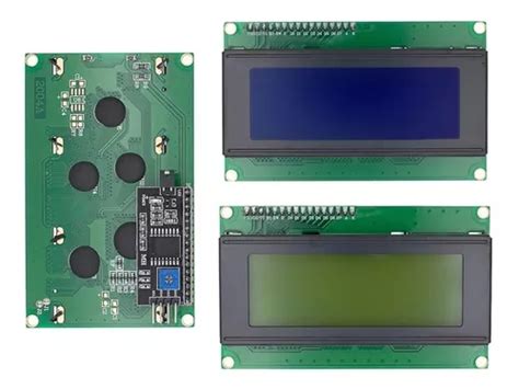 display lcd 2004 20x4 fundo verde módulo i2c soldado arduino