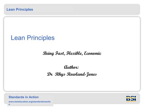 Lean Principles Ppt