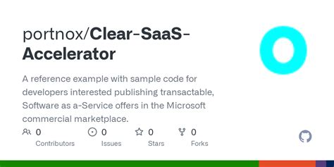 Github Portnoxclear Saas Accelerator A Reference Example With