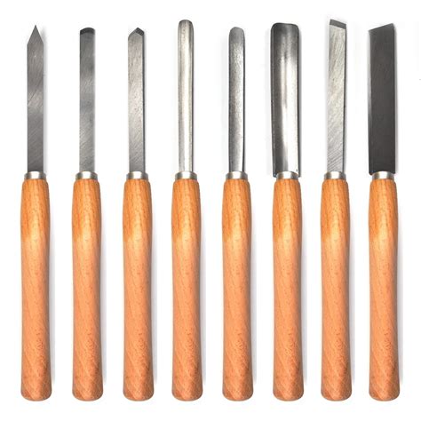 Professional Wood Turning Chisel Lathe Chisel Set With 2 Skew 1 Spear Point 1 Parting 1 Round