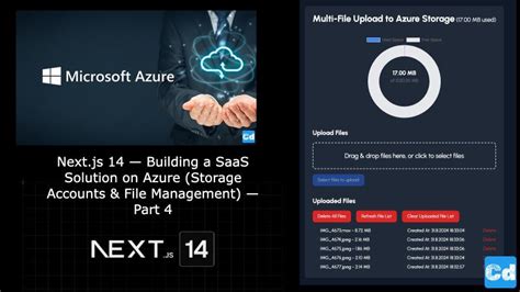 Nextjs 14 — Building A Saas Solution On Azure Storage Accounts Etc