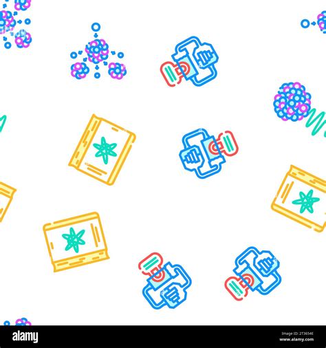 Nuclear Energy Power Reactor Vector Seamless Pattern Stock Vector Image